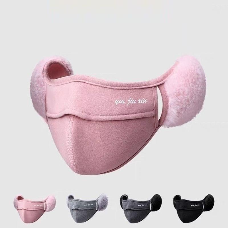 Simple Thermal Earmuffs Mask Autumn And Winter Plush Winter Mask ...