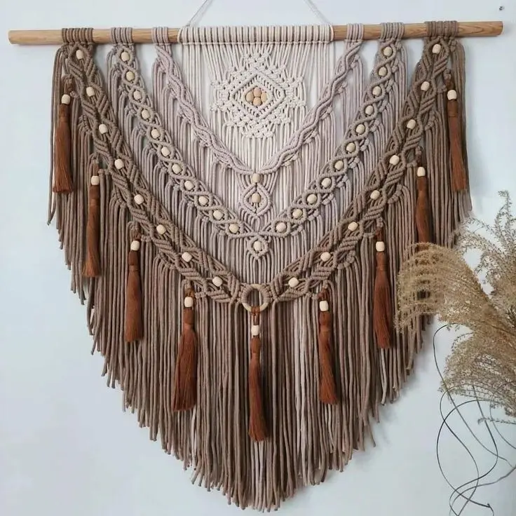 macrame rumbai macrame wall hanging hiasan dinding dekorasi ruangan ...
