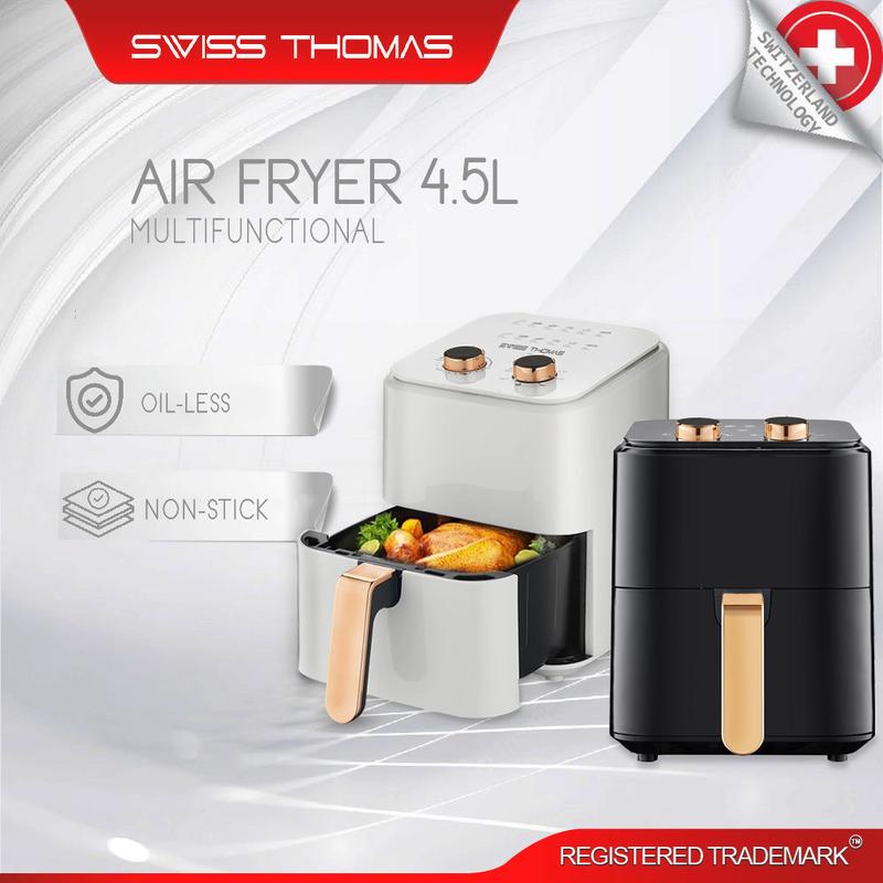 Swiss Thomas Oven Air Fryer 4.5L 800W Temperature Control Non-Stick ...