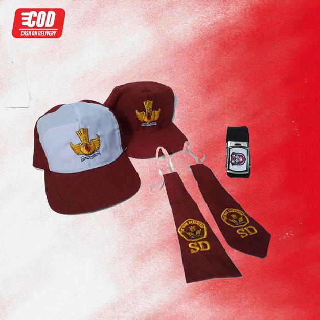 Paket Hemat Atribut Sekolah SD Topi Dasi dan Sabuk - Shop | Tokopedia