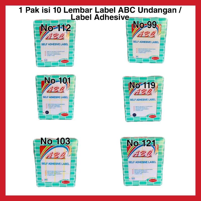 LABEL ABC / STIKER LABEL ADHESIVE / LABEL UNDANGAN - Shop | Tokopedia