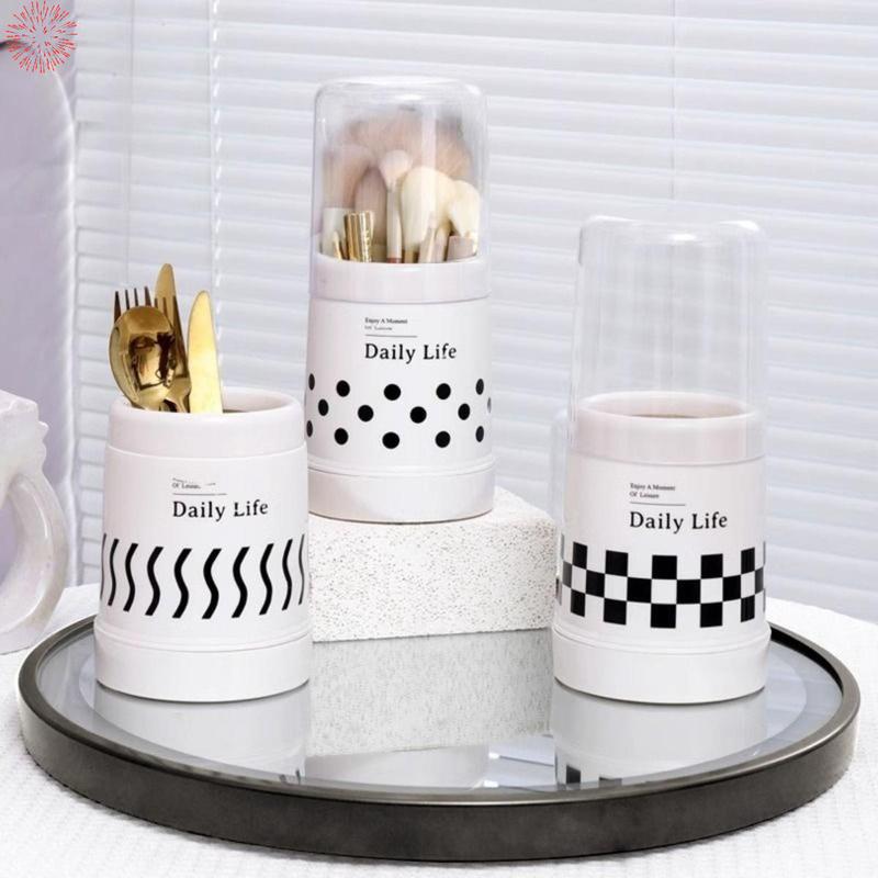 White Dustproof Cutlery Storage Box - Kitchen Chopstick & Utensil ...