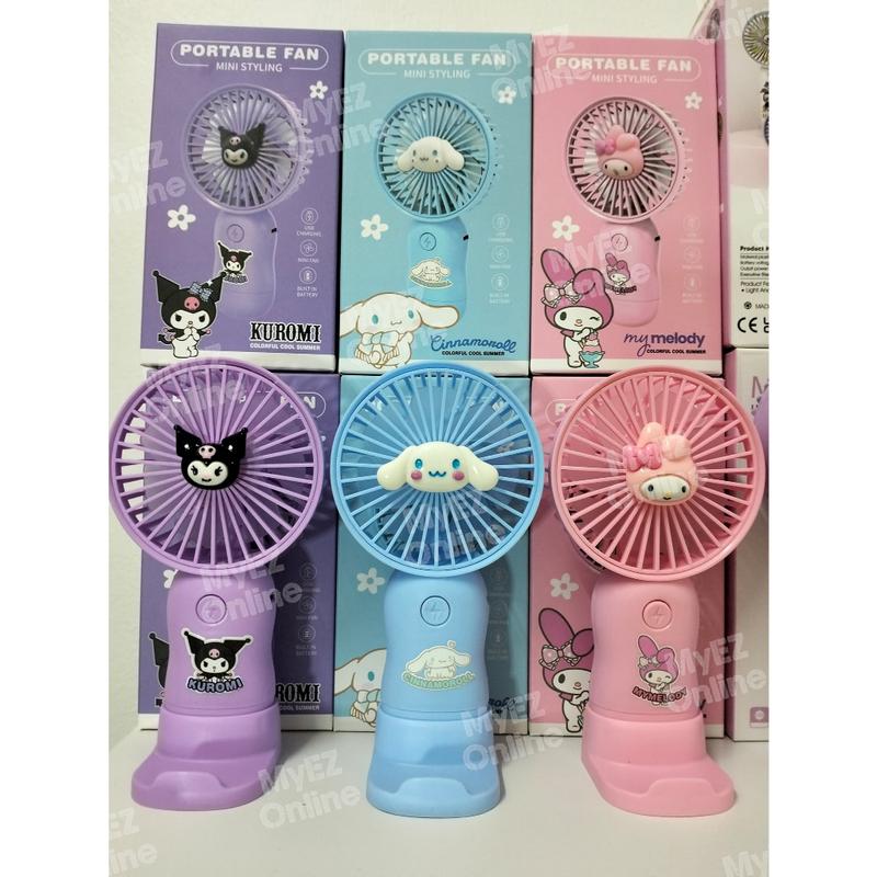 Kipas Tangan Portable Hand Table Mini Fan Kuromi Labubu USB Charge ...
