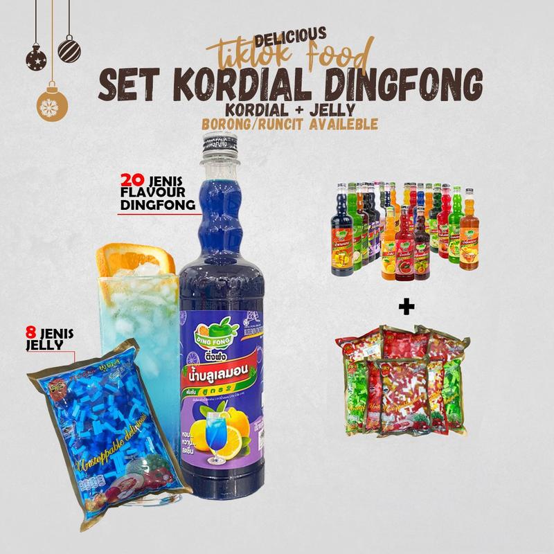 Set Minuman Perasa Air Dingfong Kordial Dan Jelly [MAX ORDER - TikTok ...