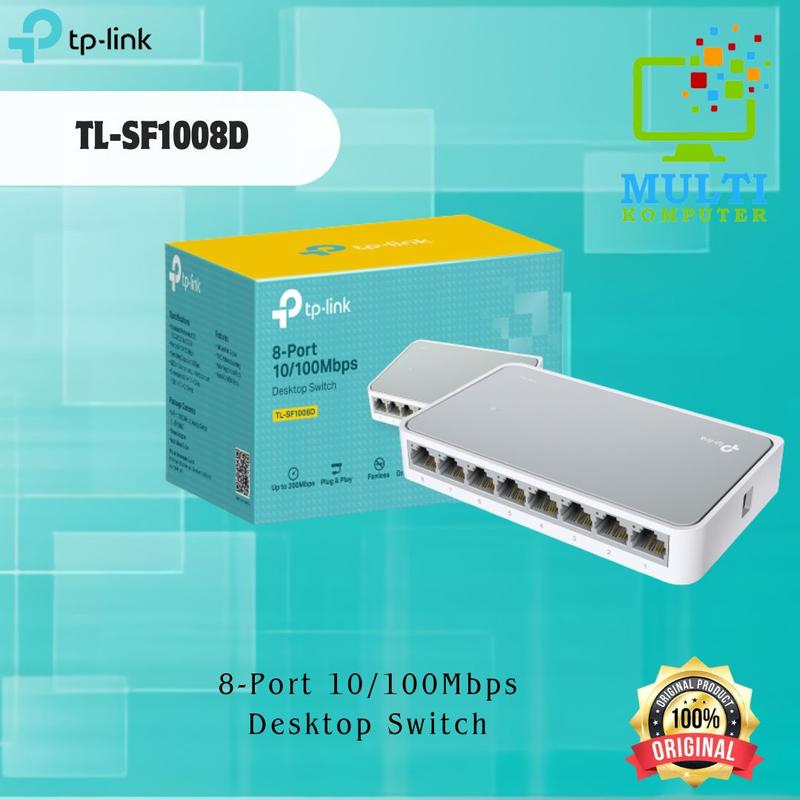 TP-LINK TL-SF1008D : TPLink 8 Port 10/100Mbps Desktop Switch - Shop | Tokopedia