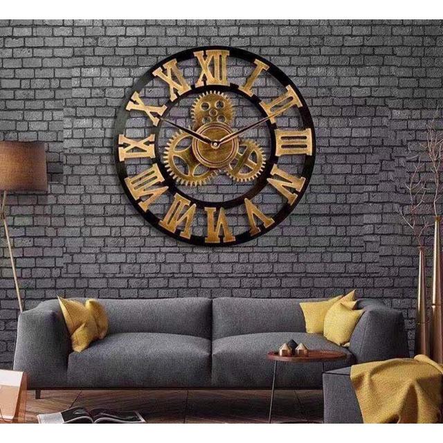 Jam Dinding Ruang Tamu Besar, Reka Bentuk Moden, Gaya Antik, Nombor ...