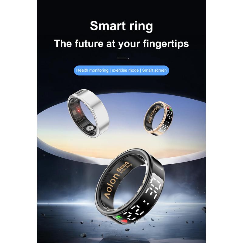 Aolon Ring Gen4 Smart Ring IP68 Waterproof Swimming Diving Sports ...