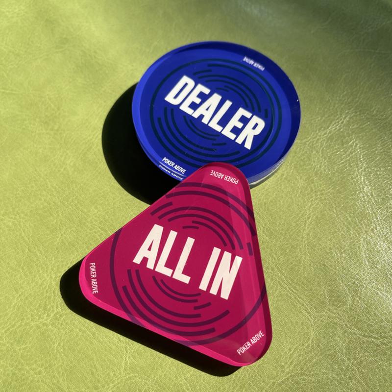 Texas Holdem Poker Crystal Dealer Chips Dealer ALL IN Two-piece ...