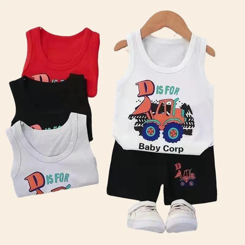 Boys Girls Terno Tank Top Sando Shorts 1 Pair Set - TikTok Shop Philippines