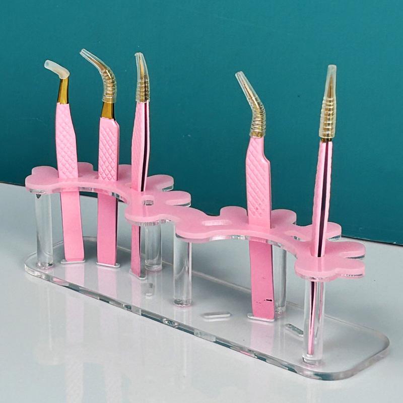 Acrylic Eyelash Tweezers Storage Holder Stand 8 Holes Convenient ...