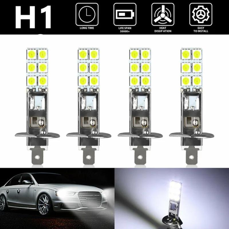 1pc Car Headlight Led Bulb H1/H3 6000K Ultra White 55W Led Bulb ...