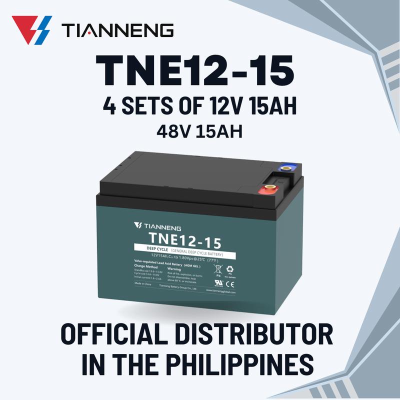 TIANNENG Battery TNE12-15 │ 48V 15AH │ 4 SETS OF 12V 15AH (6 - TikTok ...