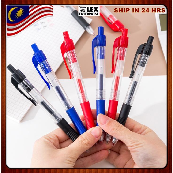 Pen Gel 0.5mm – Pen Dakwat Hitam Merah Biru untuk Pelajar - TikTok Shop ...