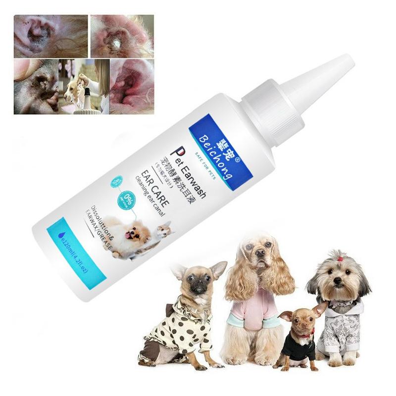【cashon delivery】120ml Pet Ear Wash Liquid Pet Cat Dog Ear Drops ...