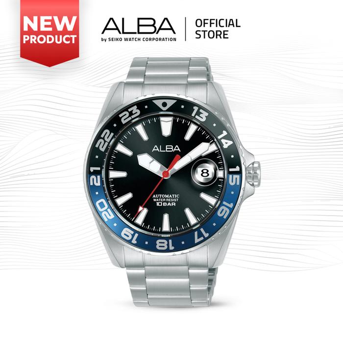 Promo Alba Mechanical Jam Tangan Pria AU4071 / AU4071X1 Automatic Black ...