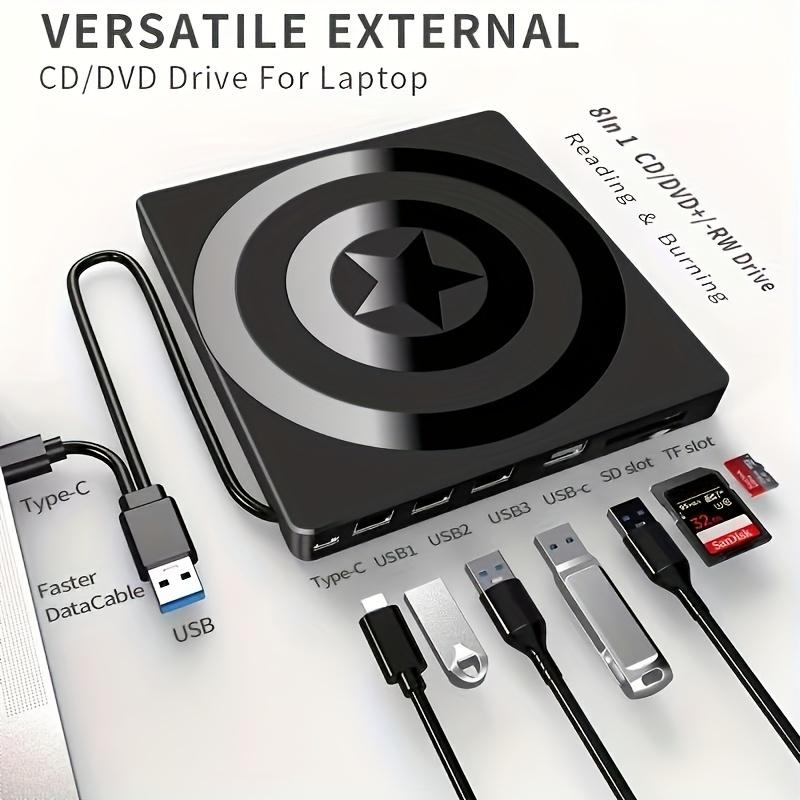 Pemacu DVD / CD / RW Luaran USB-C dan USB, Mudah Alih, Sesua - TikTok ...