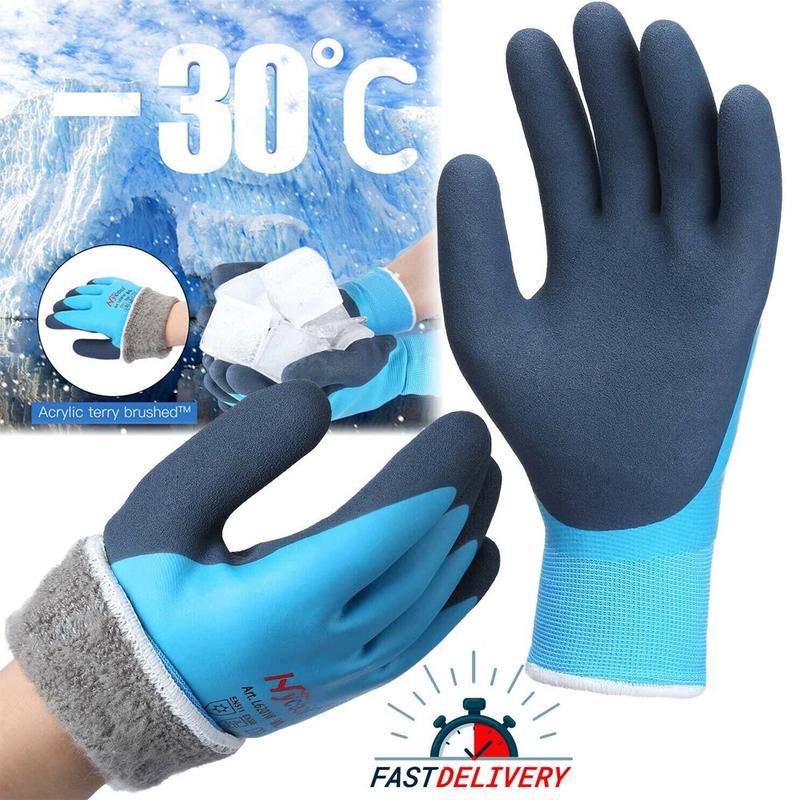 Cold-resistant Fully Latex -30° Labour Protection Glove Thermal ...