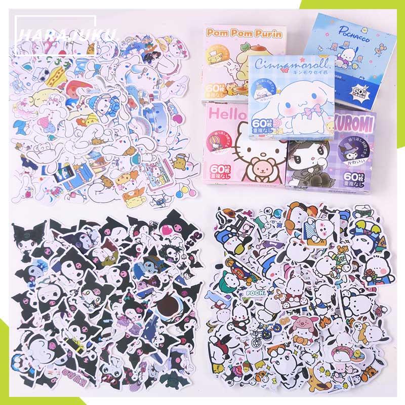 63PCS/Box JAPAN SANRIO STICKER Box Set Kuromi Cinnamoroll Waterproof ...
