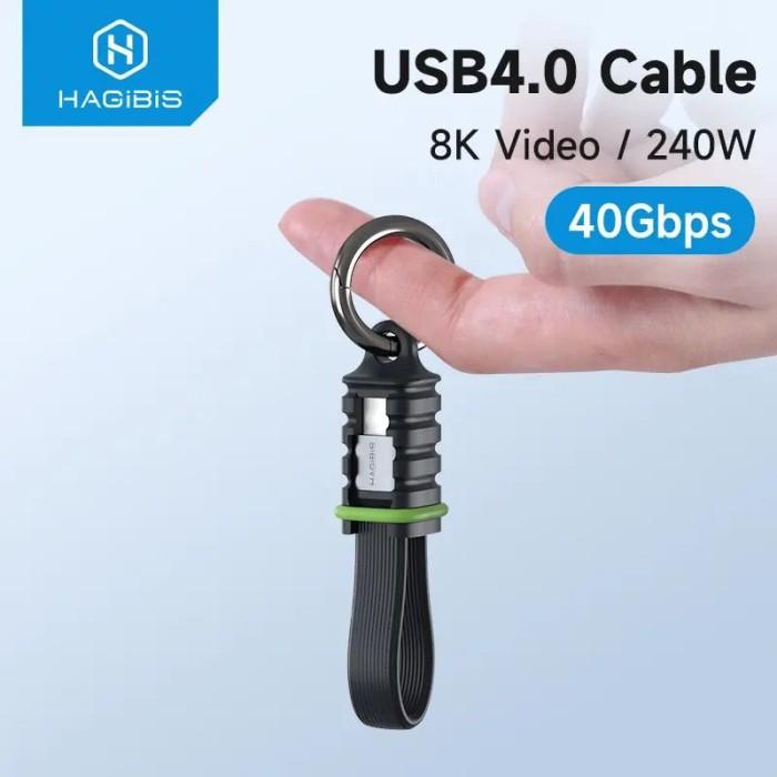 HAGIBIS THUNDERBOLT 4 TYPE C TO C KEYCHAIN KIT 240W CABLE 8K - Shop | Tokopedia