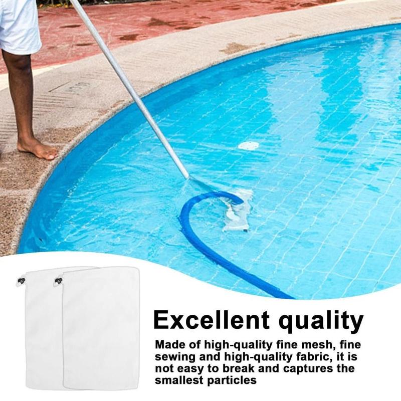 2/4/10Pcs New White Vacuum Pool Cleaner Bag Reusable Filter Supplies ...