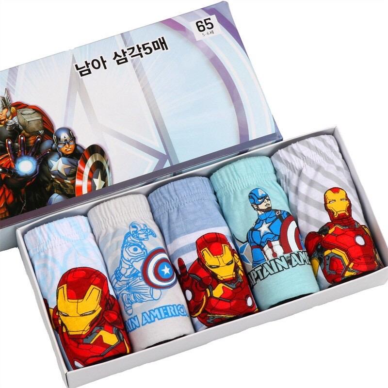 5Kids Boys Pokemon Marvel Avenger Spiderman 5Pcs Underwear Kids ...