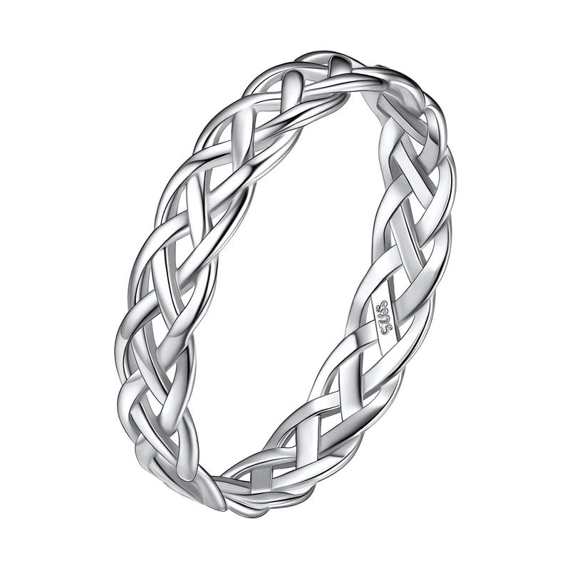 Sterling Celtic Knot Band Ring 5mm 8mm Irish Finger For Women Men Size ...