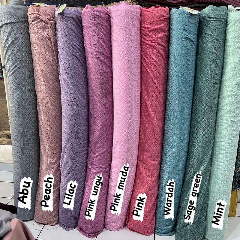 Brukat Malika Kain Lace Salur Premium Lembut Bahan Kebaya Satin - Shop ...