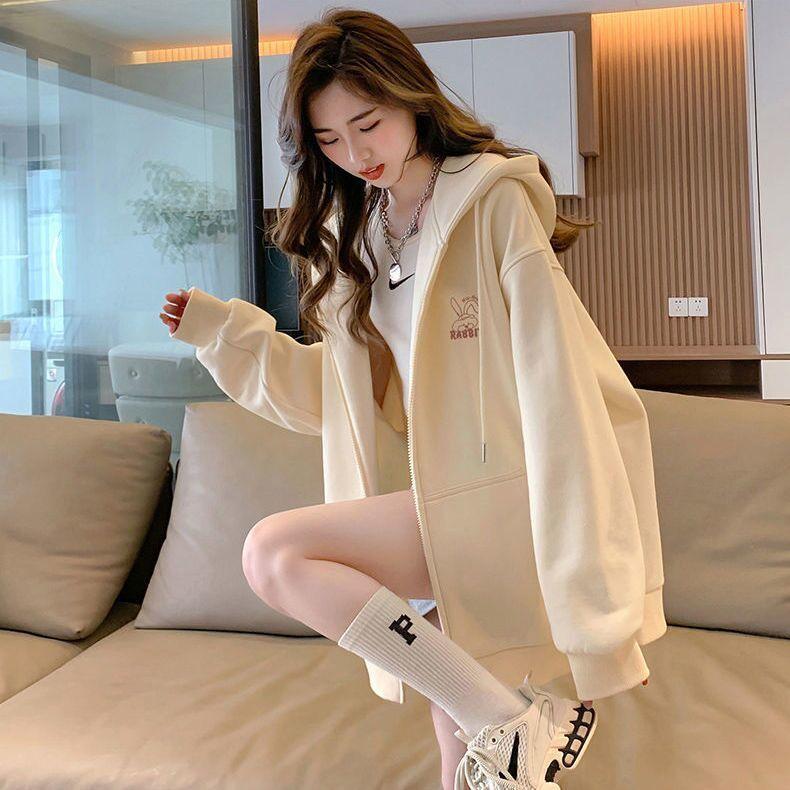 Kardigan bertudung wanita, kot musim luruh dan musim sejuk, baju ...