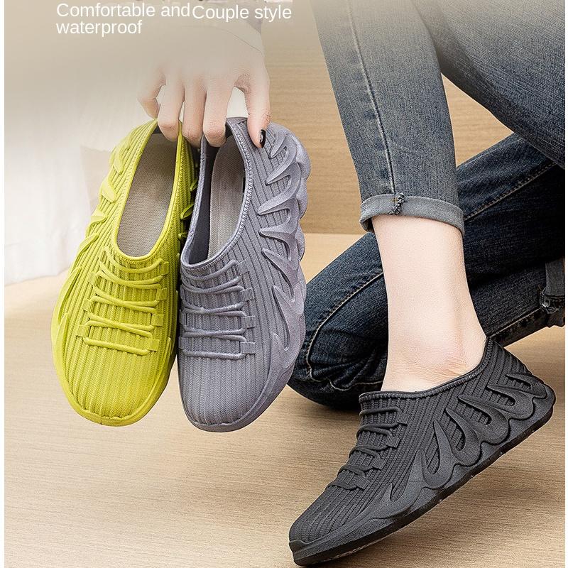 Short Tube Chef Shoes Outdoor Leisure Rain Boots Men Women Waterproof ...