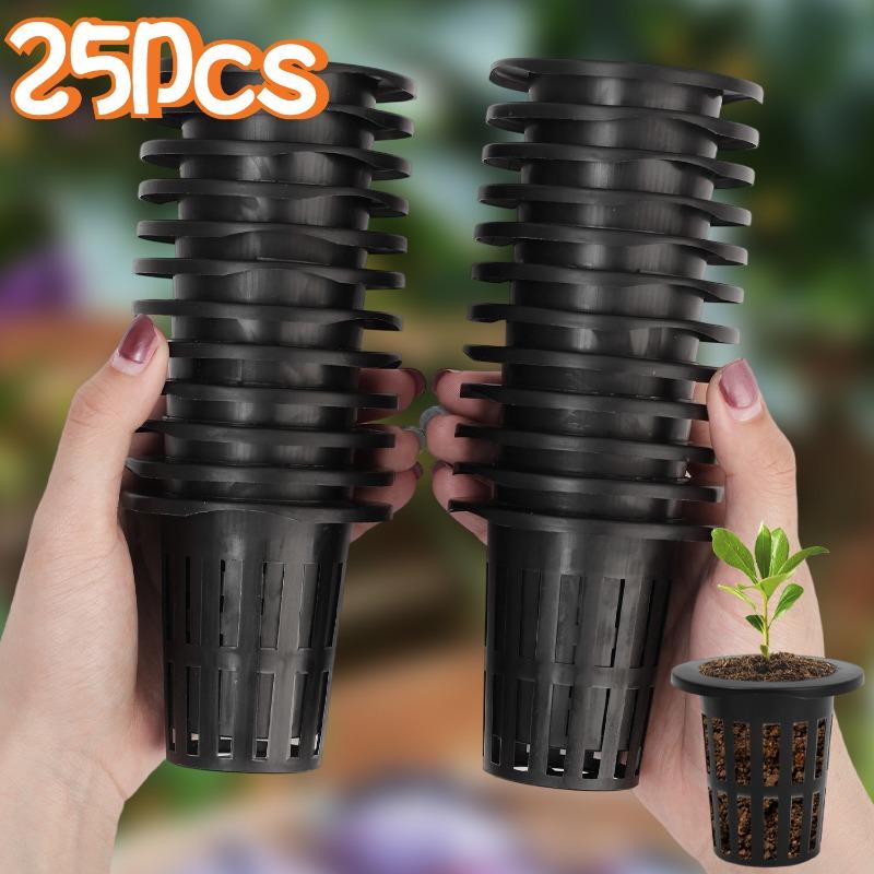 25Pcs Hydroponic Basket Plant Containers Grow Pots High Quality ...