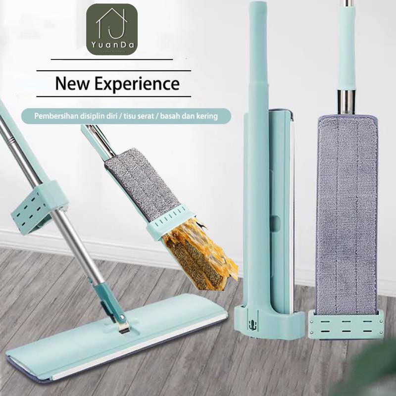 Smart Mop 360 Rotating Lengthen Flat Mop Free Hand Washing Flat ...
