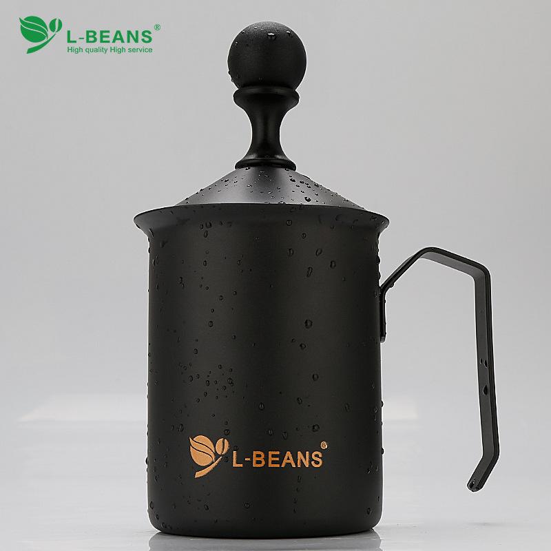 Pembuih Susu Manual, L-BEANS, Pembuih Susu Teflon, Cawan Berbuih ...
