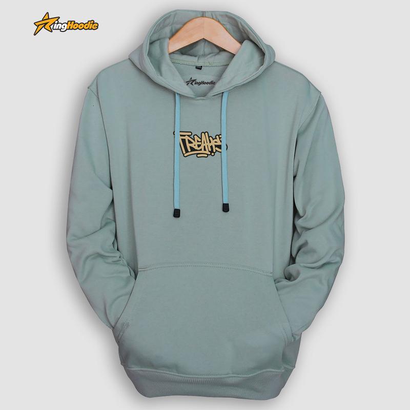 Jaket Hoodie, untuk Lelaki, Bahan Tebal, Gaya Distro, Warna Pudina ...