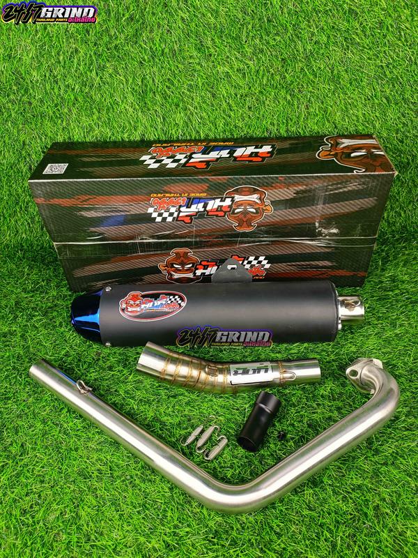 SUZUKI RAIDER 150 CARB POWER PIPE WITH SILENCER HUN RACING BLACK ...