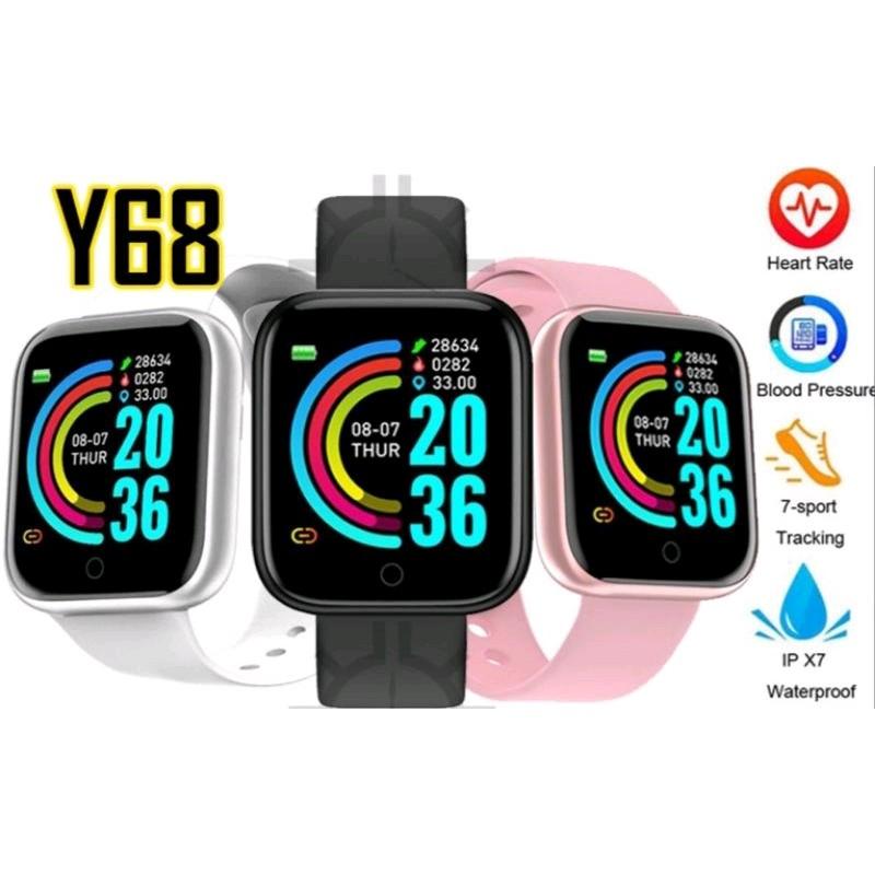 Y68 Smart Watch Bluetooth Fitness Tracker With Heart Rate Monitor ...