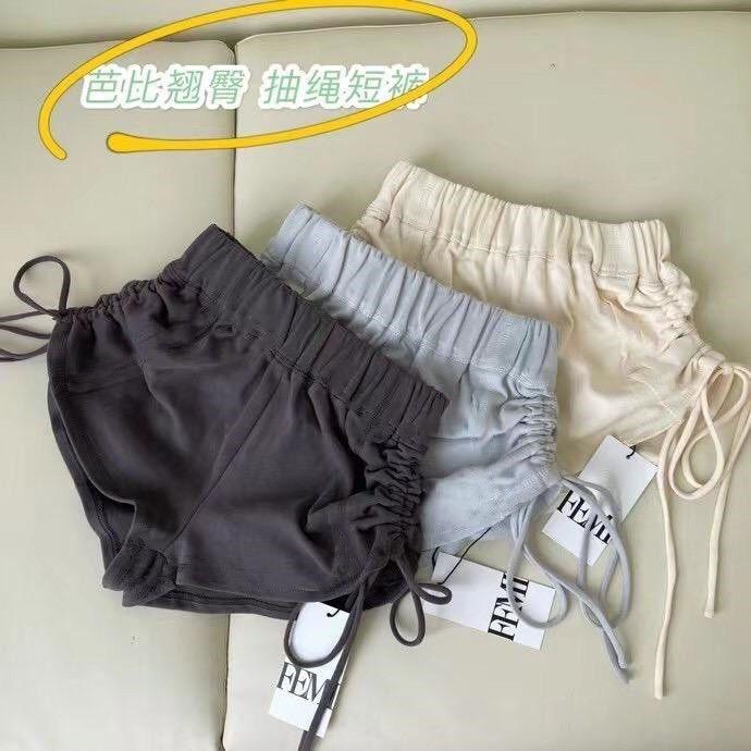 Seluar Pendek Bertali Pinggang Tinggi, Untuk Wanita, Musim Bunga ...