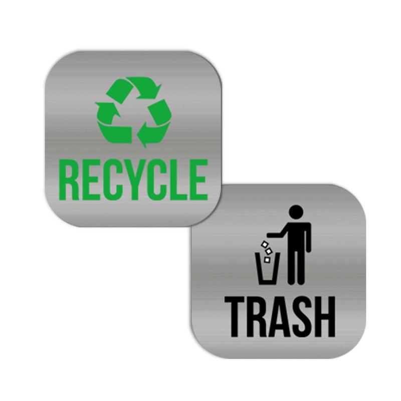 Recycle & Trash Magnet, 2 Counts/set Modern Refrigerator Magnet ...