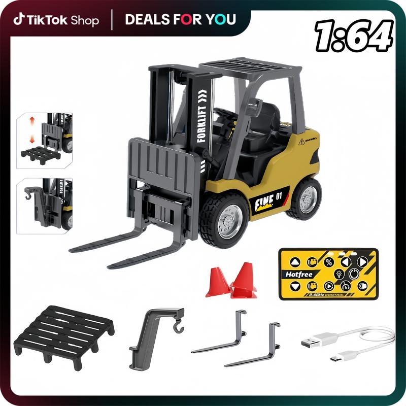 Hotfree 1/64 Mini RC Forklift, 11 Channel 2 Mode, 2.4Ghz App & Remote ...