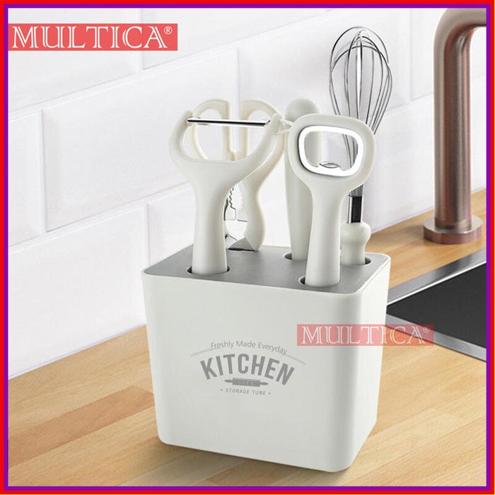 Promo MULTICA COD White Gadgets Combined Set with Storage Holder Peeler ...