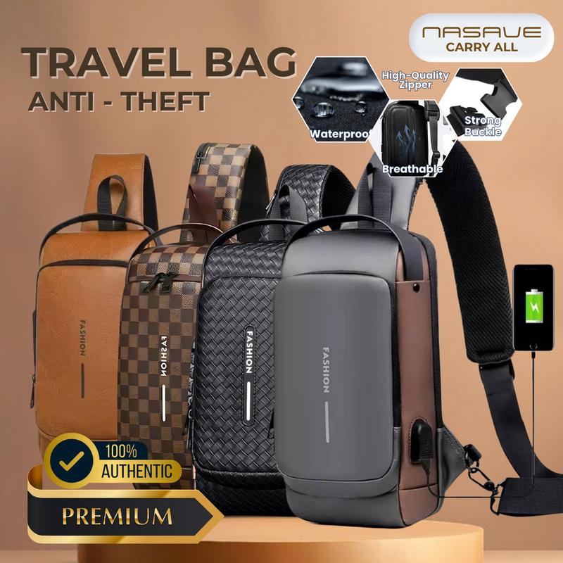 NASAVE Fashion Men Bags Waterproof Chest Bag V1,V2,V3 & V4 Password ...