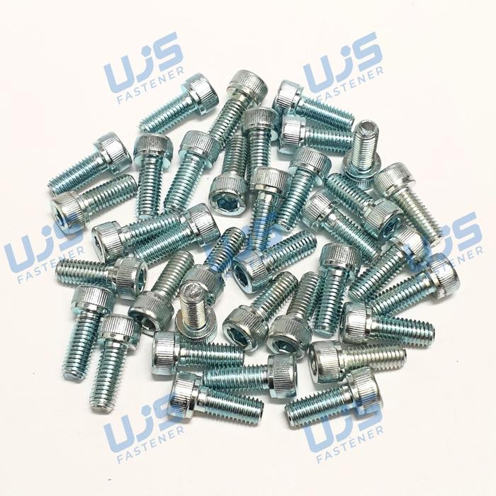 Jual 25PCS 50PCS 100PCS Baut L M8x15 Baut 12 Kunci L6 Putih Galvanis ...