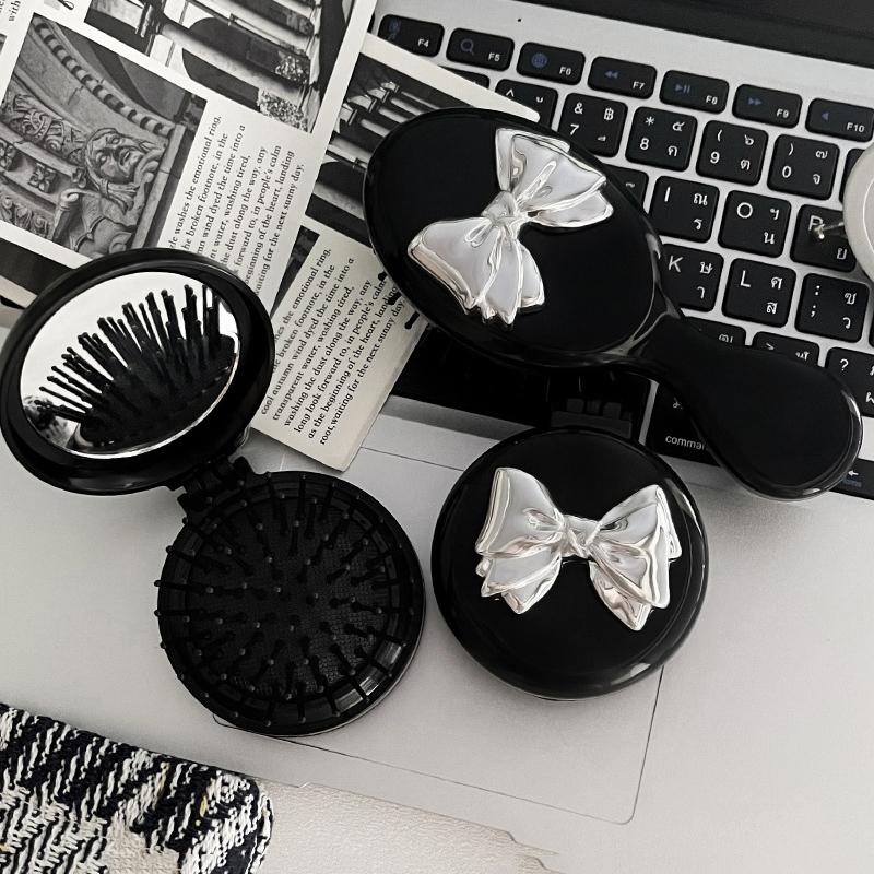 [MMM]Mini Hair Comb With Mirror Foldable Comb Travel Portabl - TikTok ...