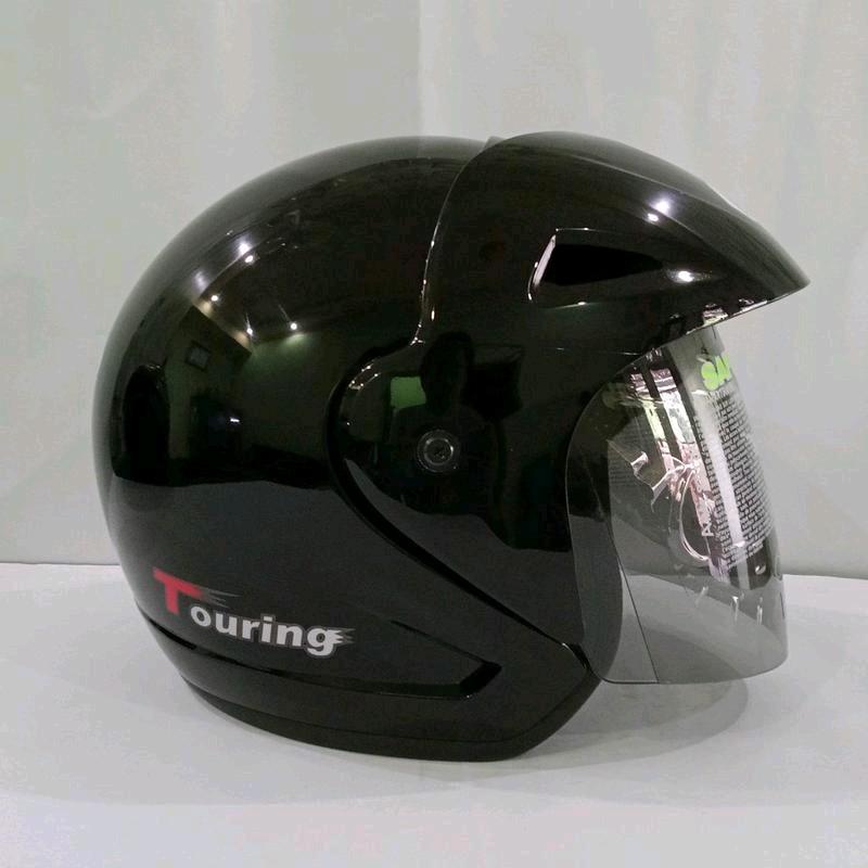 HELM BMC TOURING BLACK GLOSSY Motorcycle Sepeda - Shop | Tokopedia