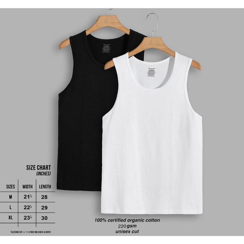 Men'S Cotton Plain Sando Oversize 220 gsm Body Fit Vest Tank - TikTok ...