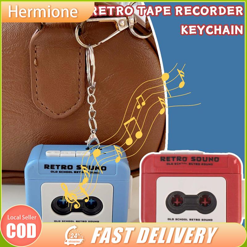 Mini Retro Recorder keychain Tape Recorder keychain Music Bo - TikTok ...