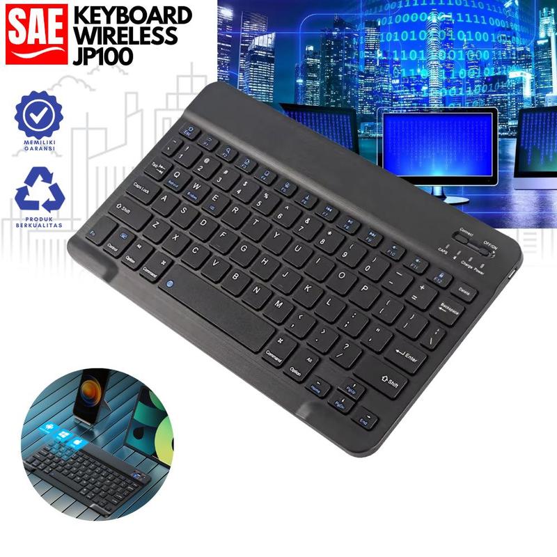 1D - Wireless Bluetooth Keyboard Rechargeable 10 Inch - JP100 - Shop | Tokopedia