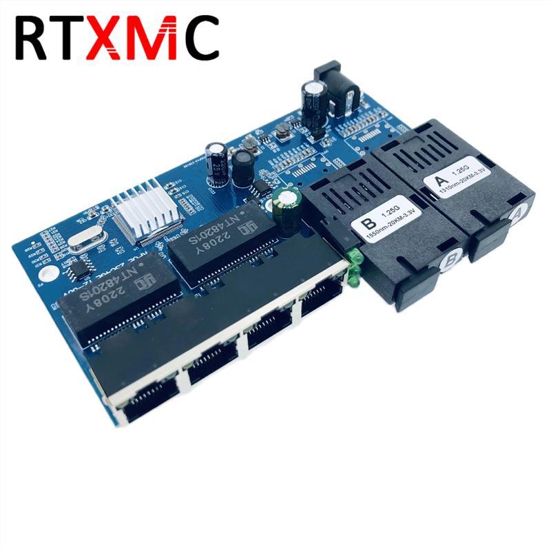 Gigabit 2 Optical 4 Electrical Switch Fiber Optic Transceive - TikTok ...