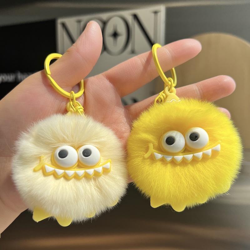 Cute Imitation Otter Rabbit Fur Small Coal Ball Pendant Plus - TikTok ...