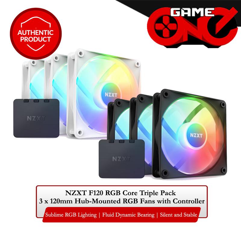 NZXT F120 RGB Core Triple Pack 3 x 120mm Hub-Mounted RGB Fan - TikTok ...