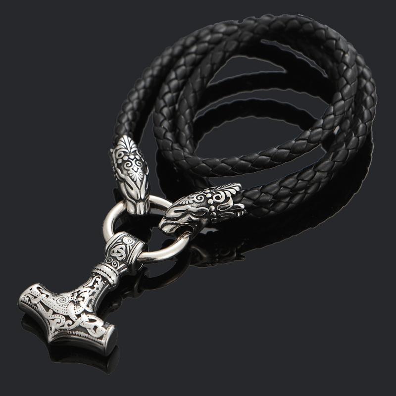 Kalung Loket Tukul Thor, Berkualiti Tinggi, Gaya Nordic, Kalung ...